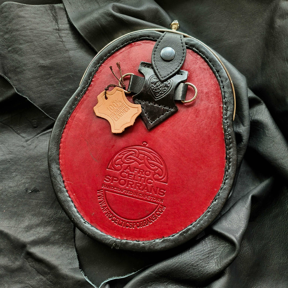 Six shield BLACK SPRINGBOK dress sporran – Afro-Celtic Sporrans